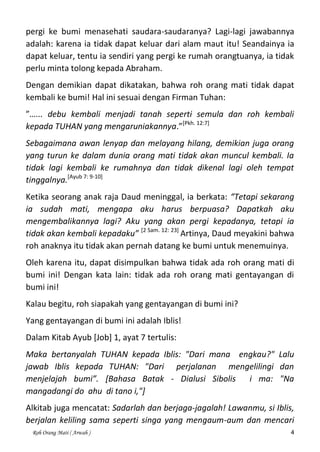 Roh org mati (arwah) 5 agst 2020 | PDF