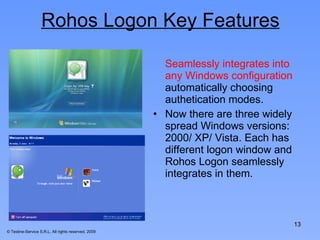 Secure Windows logon with Rohos Logon Key | PPT
