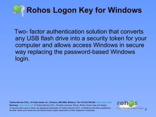 Secure Windows logon with Rohos Logon Key | PPT