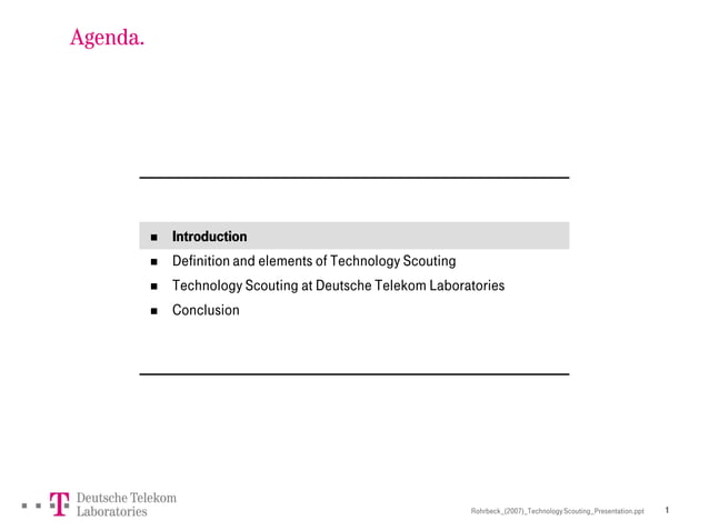 Technology Scouting | PDF