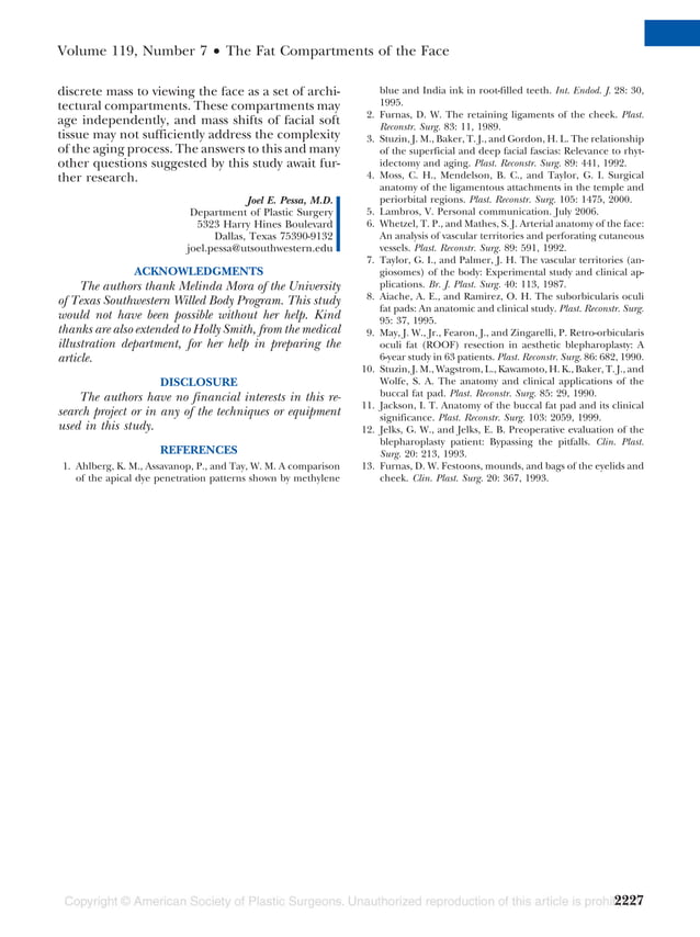 The Fat Compartments Of The Face Anatomy And Clinical Implications For