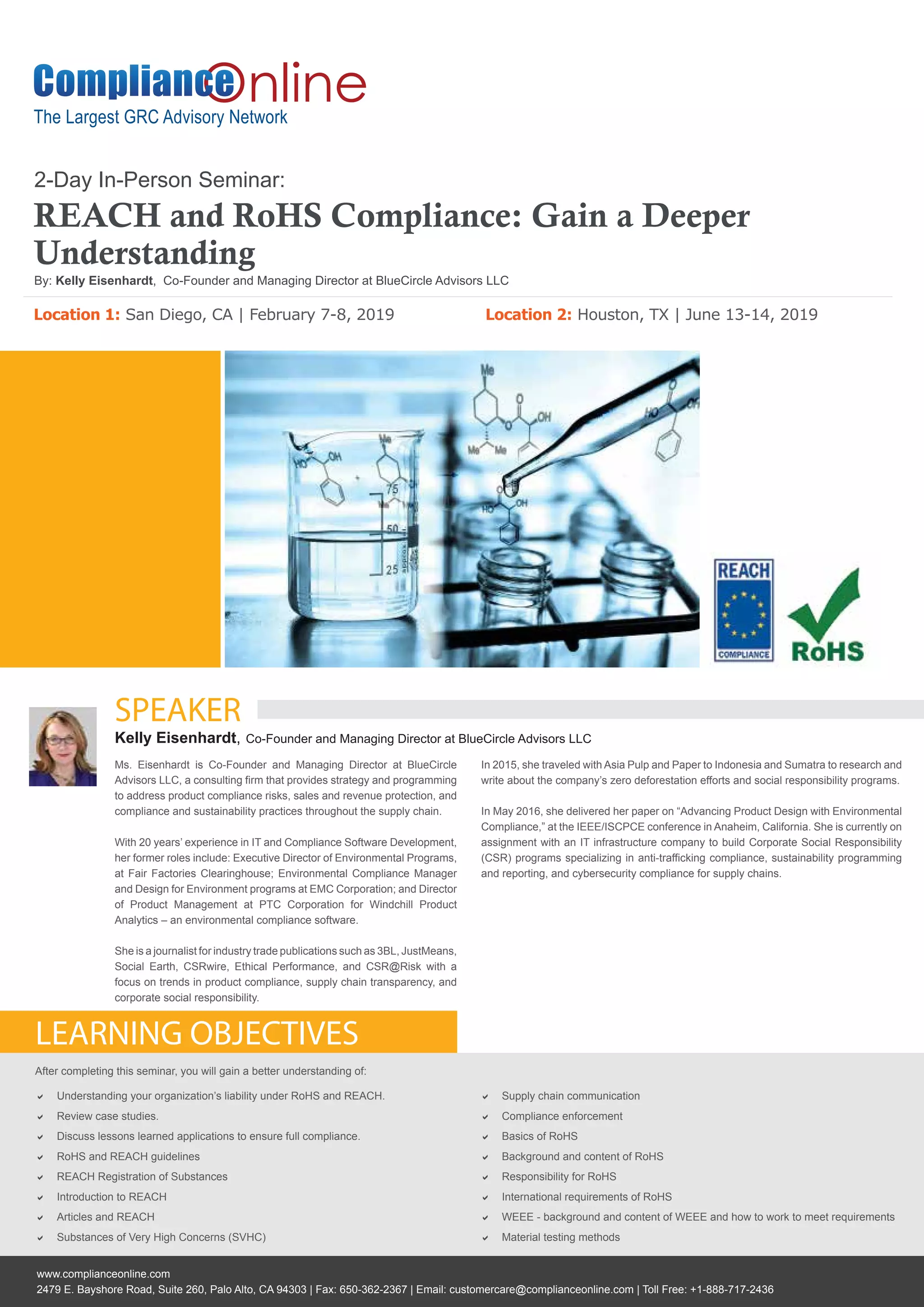 REACH and RoHS Compliance: Protecting Revenues with Advanced Compliance ...