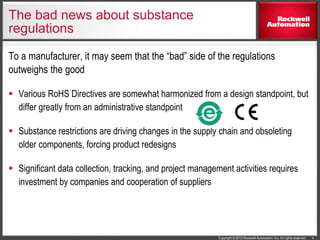 RoHS2 and REACH: The good, the bad and the ugly of product substance ...