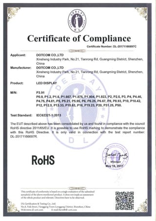 Rohs certificate | PDF