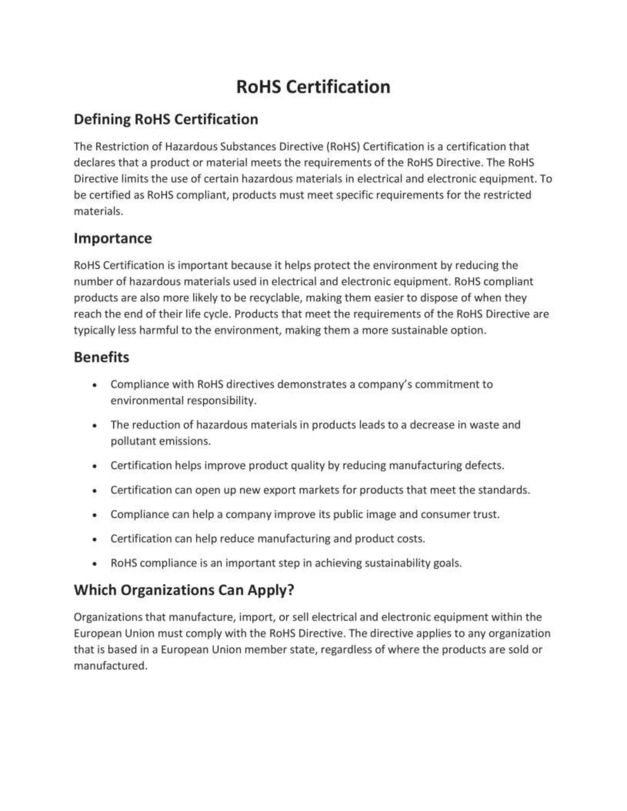 RoHS Certification.ppt