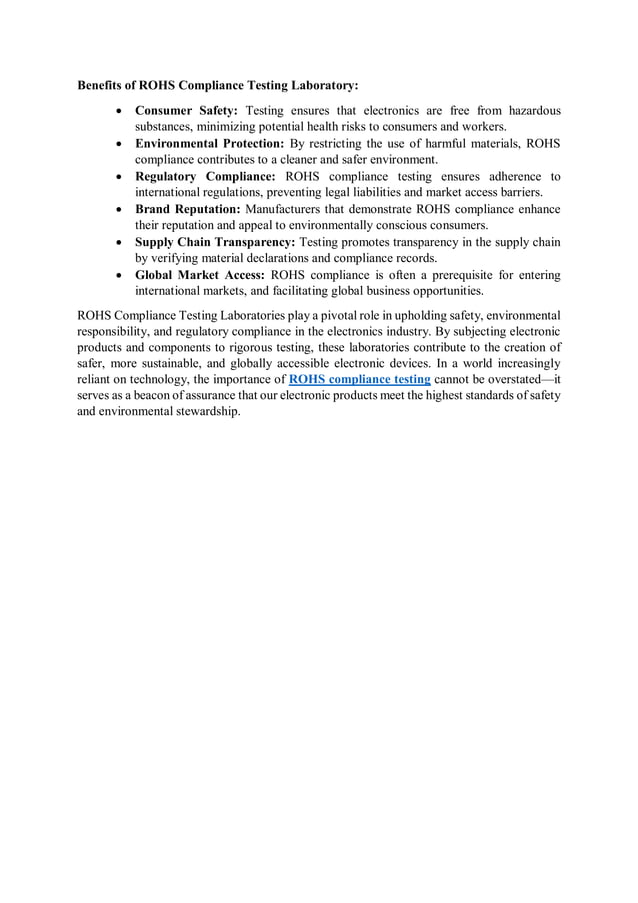 ROHS Compliance Testing Laboratory Ensuring Safety in Electronics.pdf