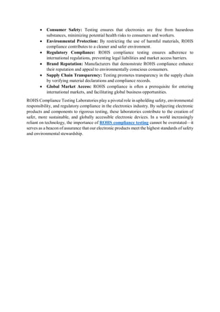 ROHS Compliance Testing Laboratory Ensuring Safety in Electronics.pdf