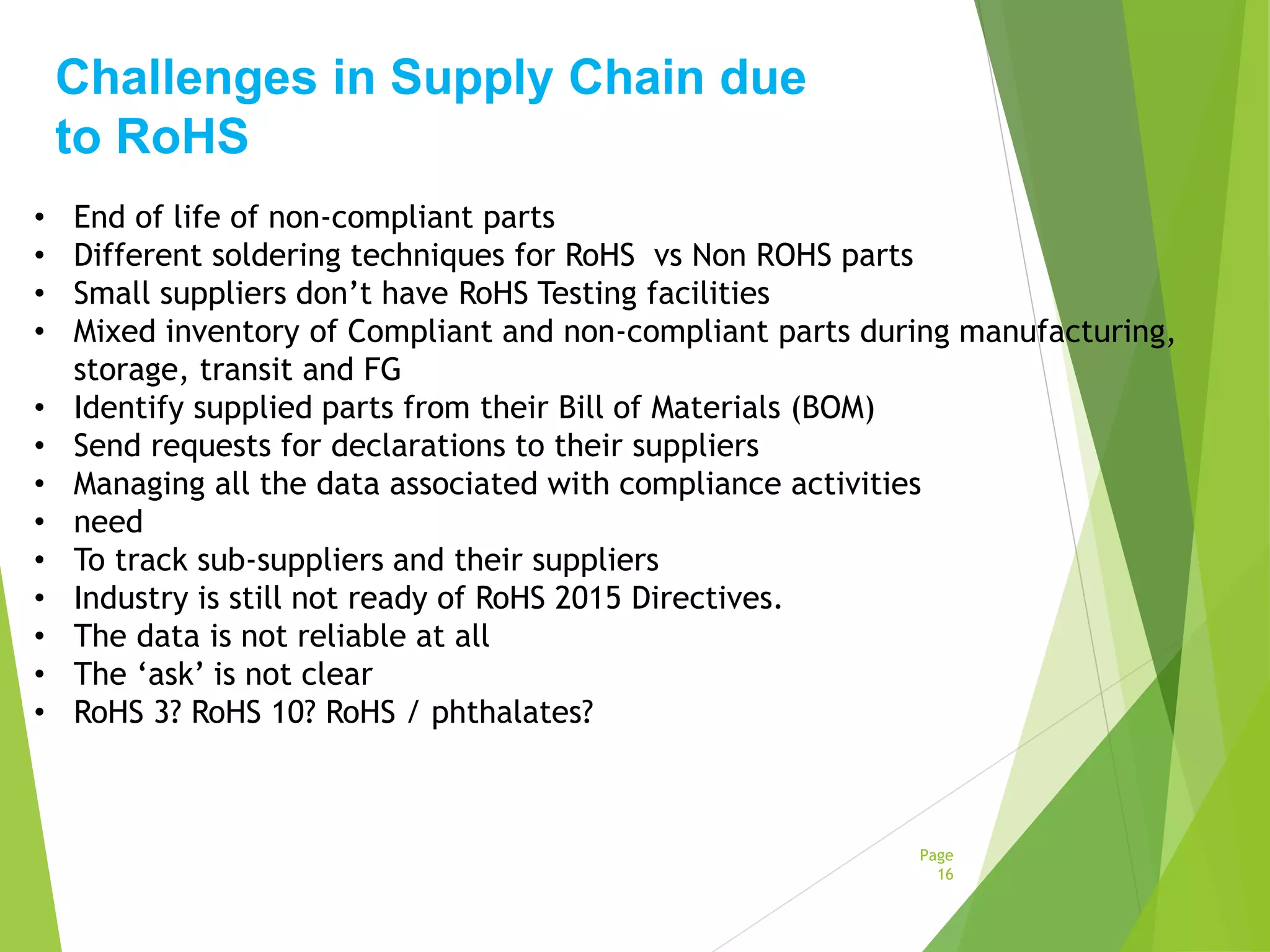 Restriction of Hazardous Substances(RoHS) and REACH | PPTX