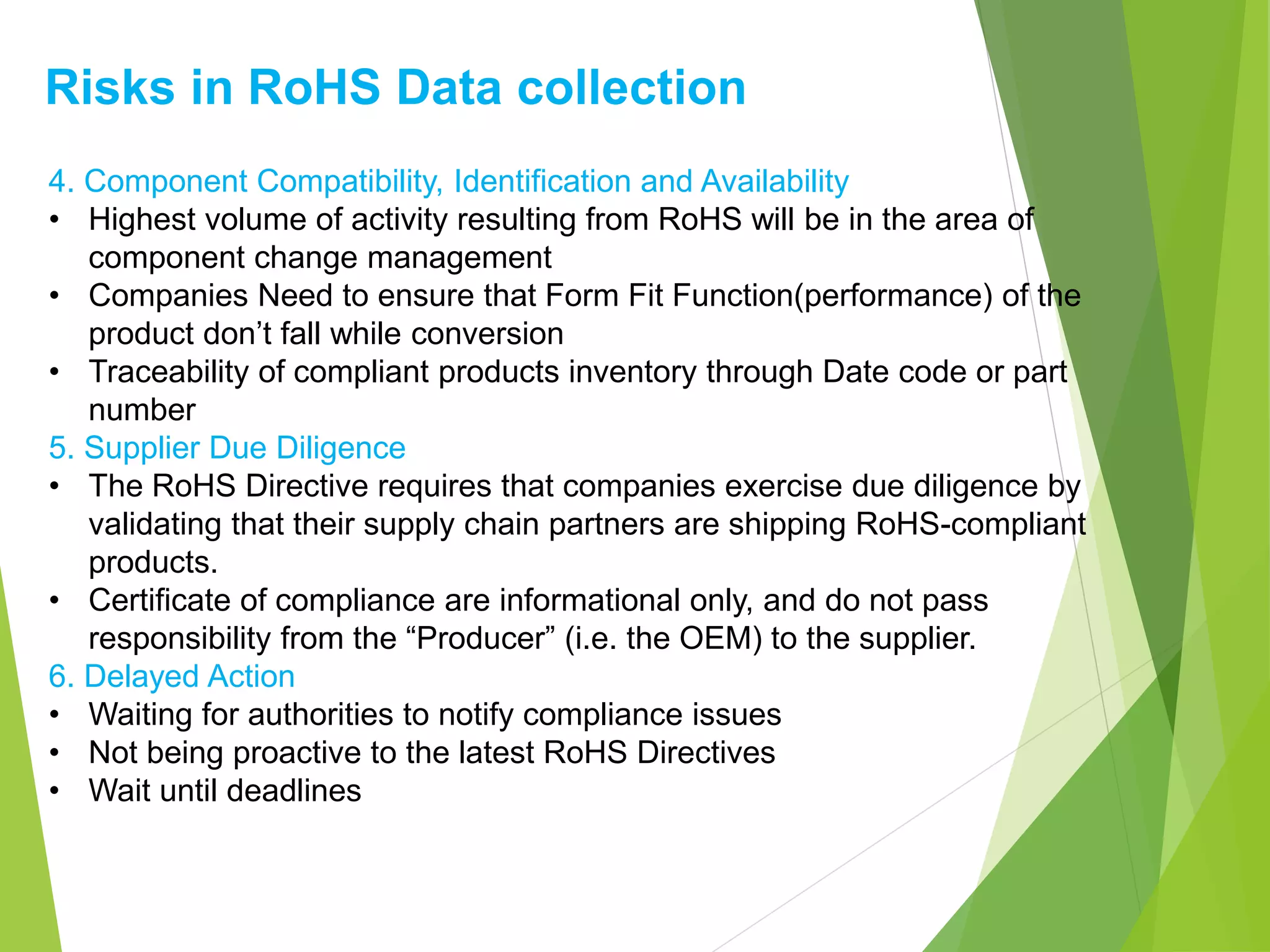 Restriction of Hazardous Substances(RoHS) and REACH | PPTX