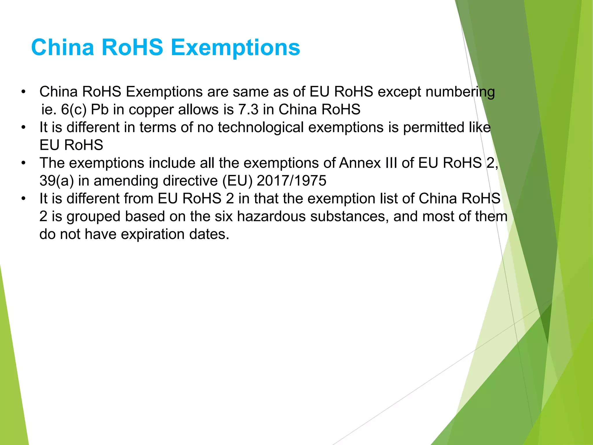 Restriction of Hazardous Substances(RoHS) and REACH | PPTX