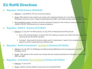 Restriction of Hazardous Substances(RoHS) and REACH | PPTX