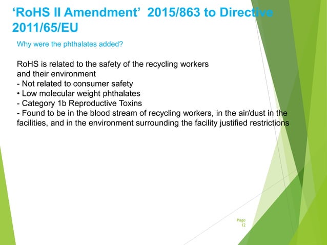 Restriction of Hazardous Substances(RoHS) and REACH | PPTX | Chemistry ...