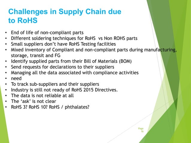 Restriction of Hazardous Substances(RoHS) and REACH | PPTX | Chemistry ...