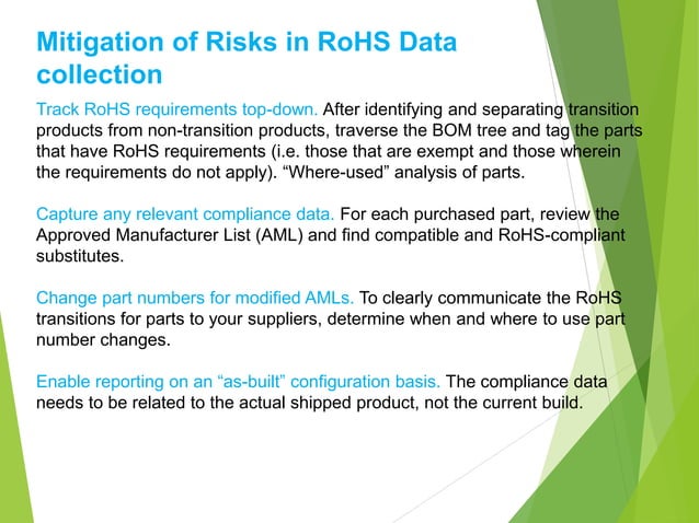 Restriction of Hazardous Substances(RoHS) and REACH | PPTX | Chemistry ...