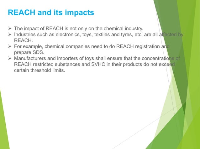 Restriction of Hazardous Substances(RoHS) and REACH | PPTX | Chemistry ...