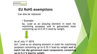 RoHS, REACH, and Other Environmental Requirements | PPTX
