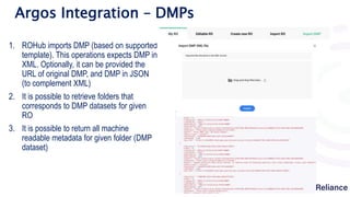 ROHub-Argos integration | PPT