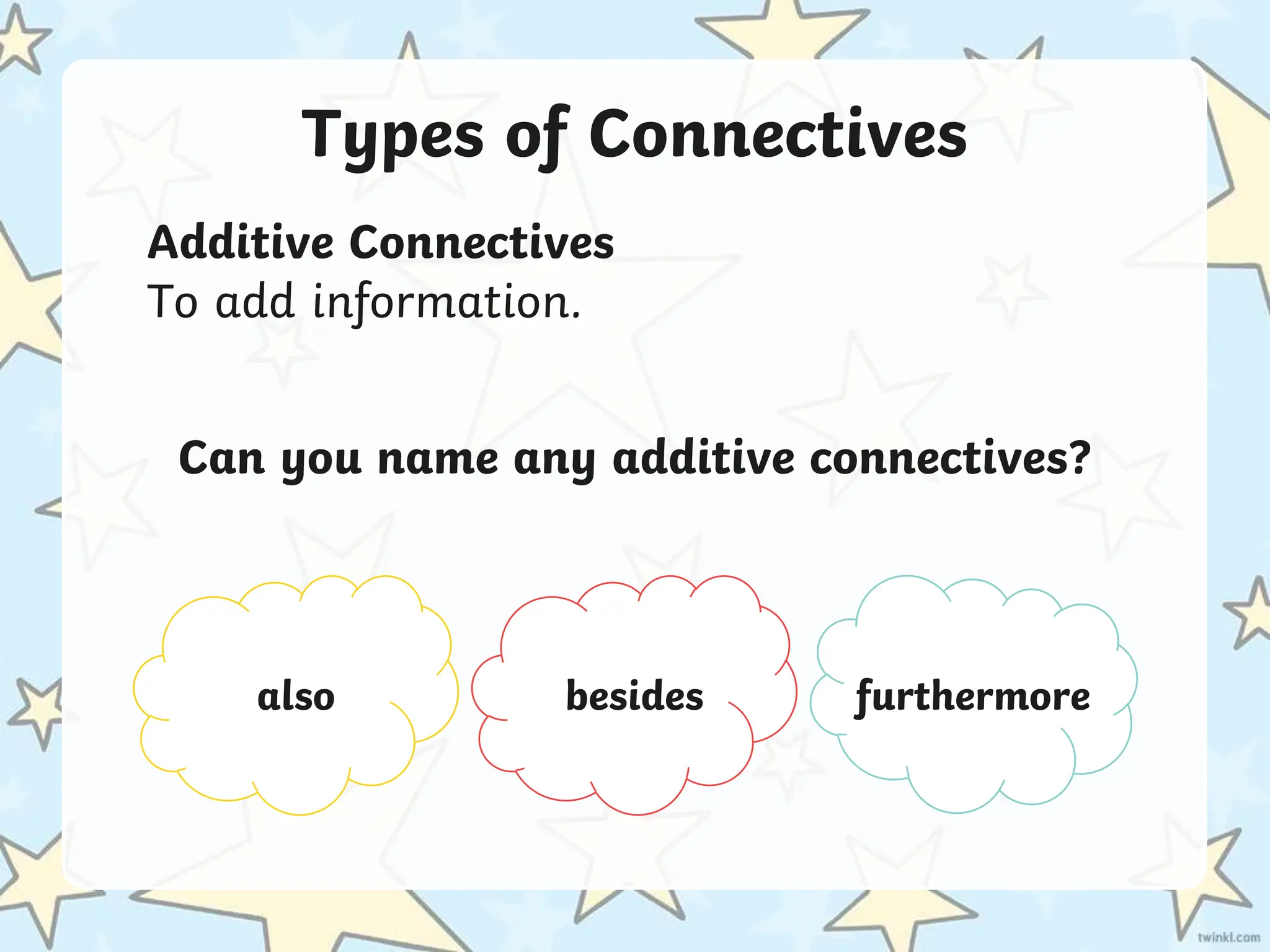 Connectors Basics for Students - English Grammar | PPT