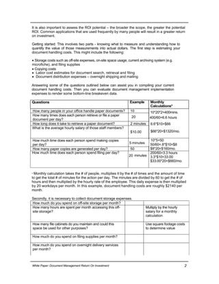 ROI Document Management White Paper | PDF
