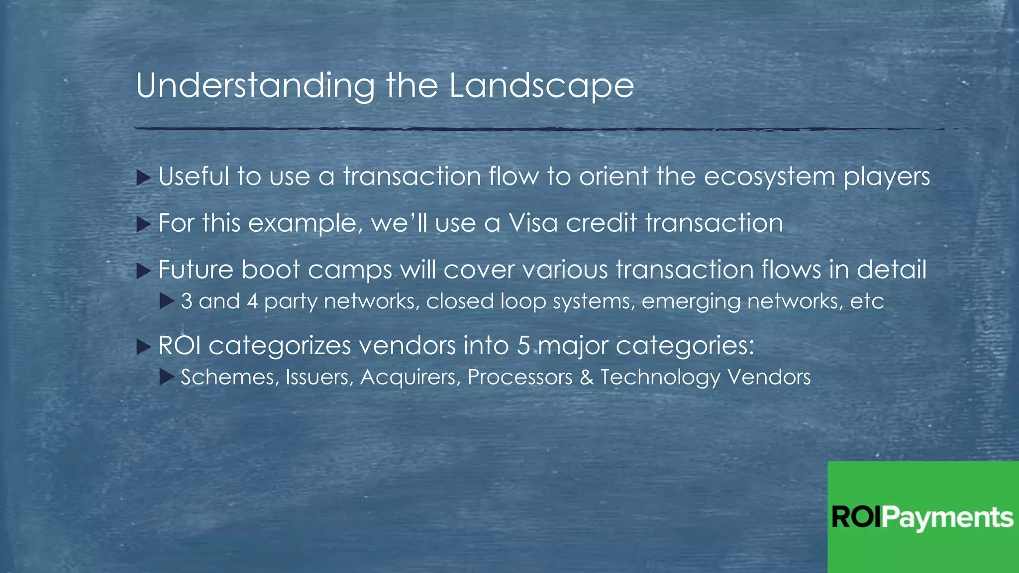 Roi Payments Presents Payment Iq Boot Camp 1 Names And Nomenclature In The Modern Payment