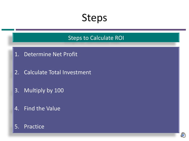 Calculating ROI | PPTX