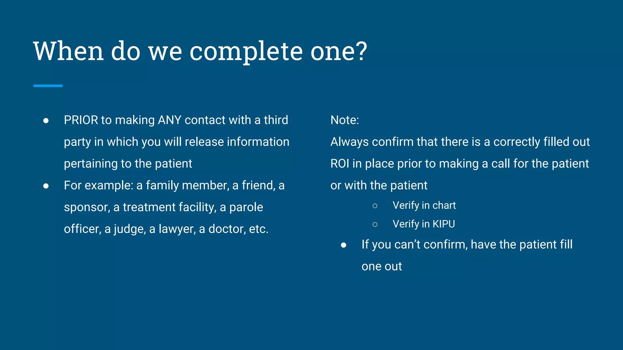 ROI training | PPT
