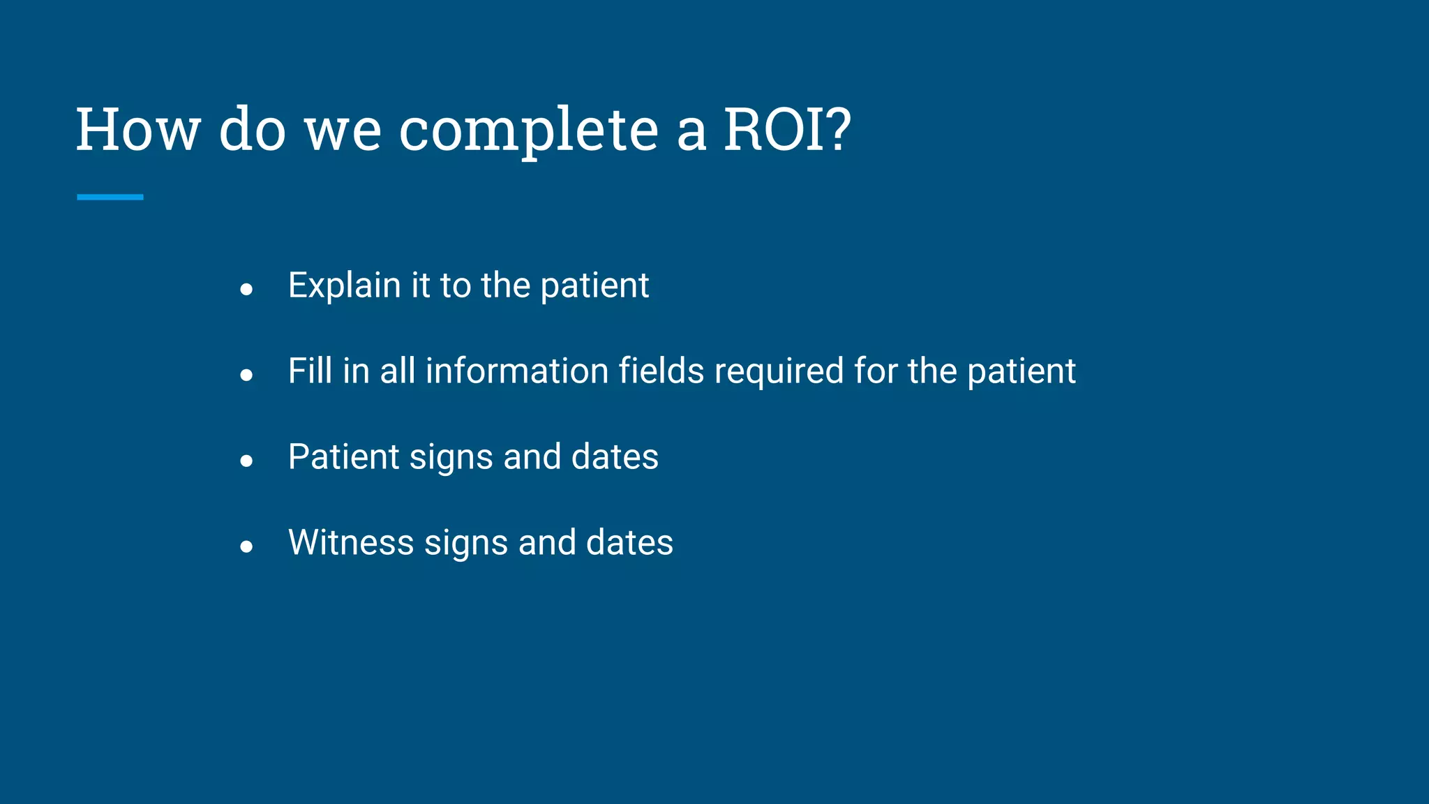 Release of Information (ROI) Training | PPTX