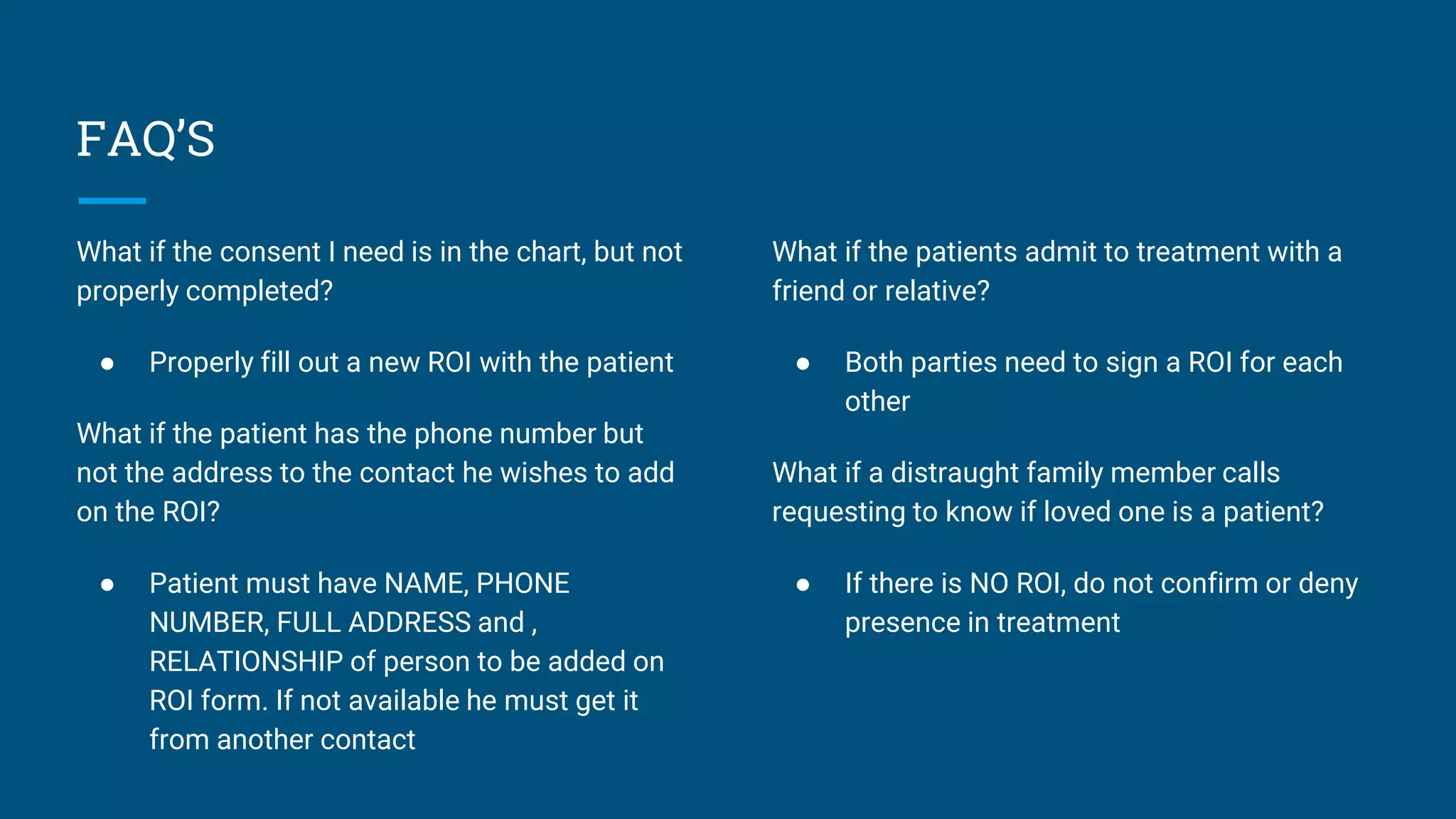 Release of Information (ROI) Training | PPTX