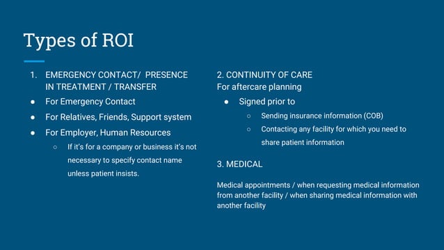 Release of Information (ROI) Training | PPTX