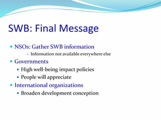 Policy Uses of Well-being and Sustainable Development Indicators in ...