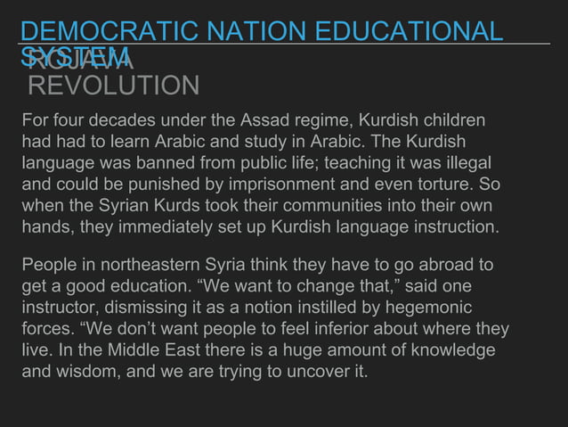 Rojava educational system | PPT