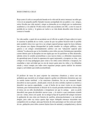 Rojo como el cielo | PDF