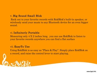 Rokblok ! World First Wireless Smallest Portable Record Player | PPT