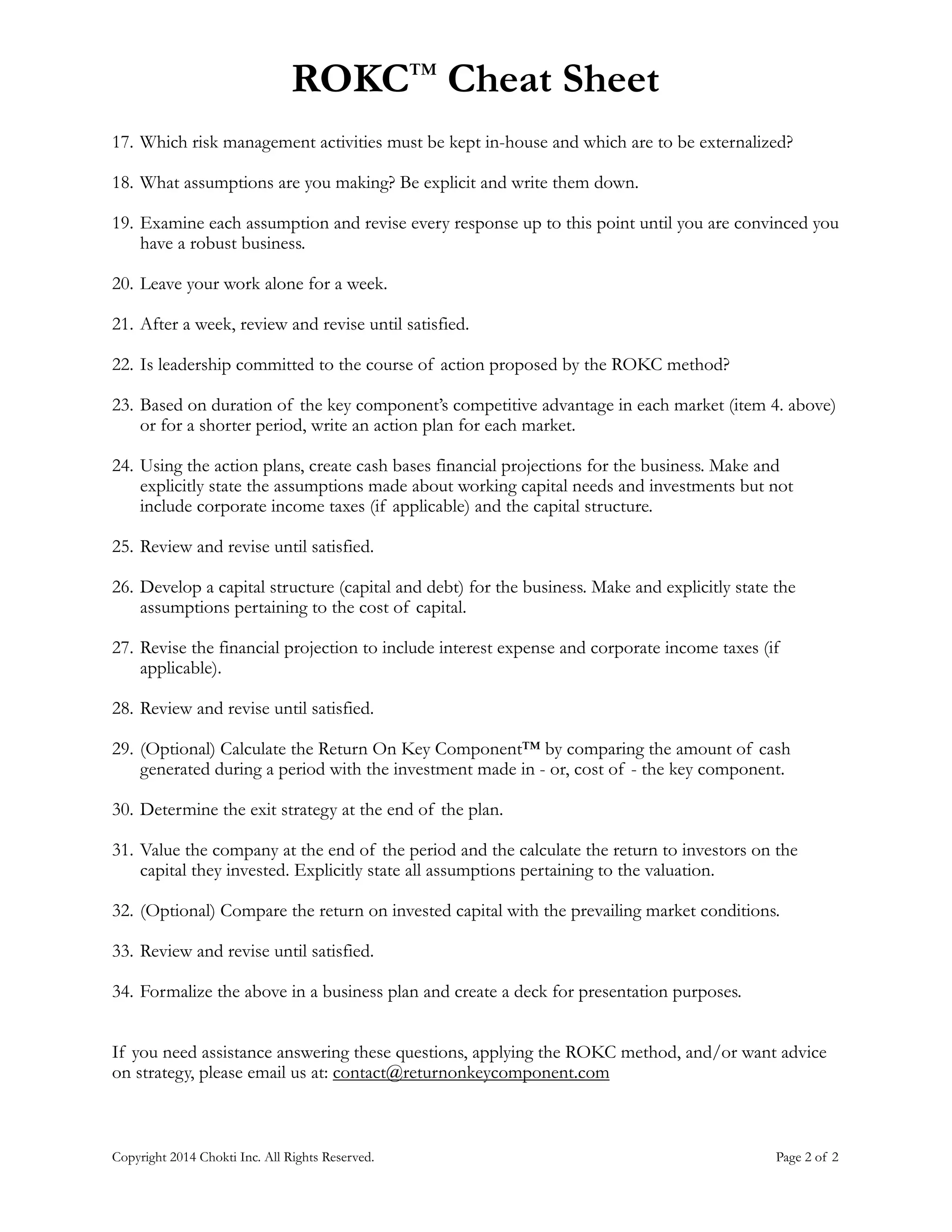 Rokc cheat sheet | PDF