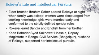 Rokeya Sakhawat Hossain Sultana's Dream | PPTX