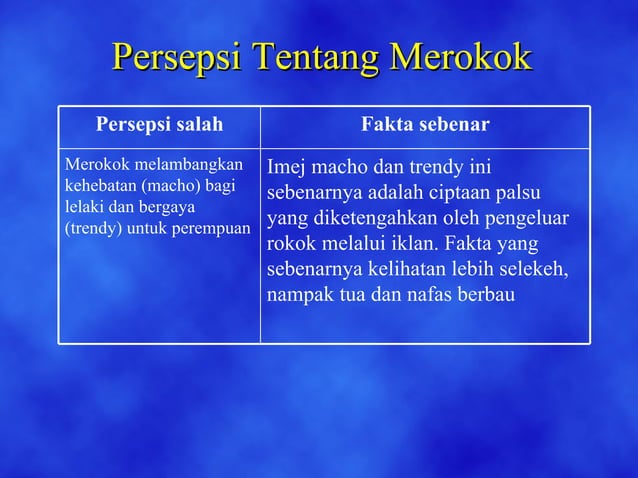 Rokok dan ketagihan | PPT