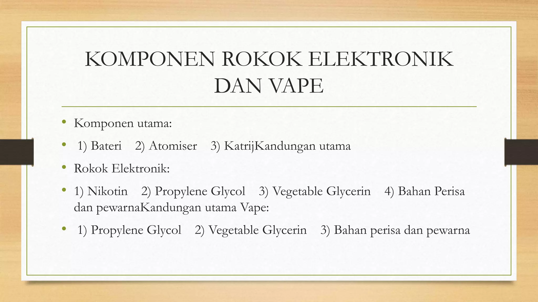 Rokok elektronik dan vape mengikut syarak | PPTX