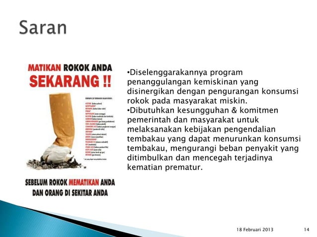 Rokok penyebab kemiskinan bangsa | PPT