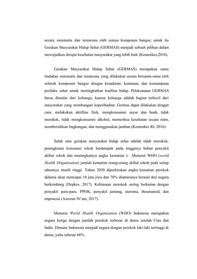 Data Perilaku Merokok Berdasarkan Umur Mulai Merokok Di Indonesia | PDF