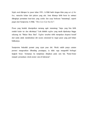 MARKETING COMMUNICATION ROKOK A MILD | DOCX