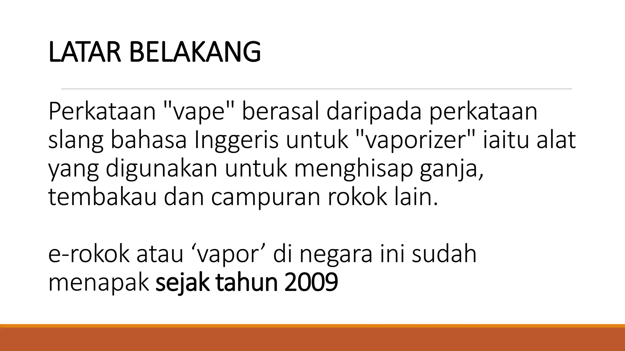 ROKOK & VAPE.pptx Kesedaran keburukan penyalahgunaan bahan terlarang | PPTX