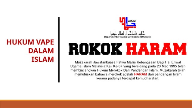 ROKOK & VAPE DAN KEHIDUPAN MANUSIA AMAT BERMAKNA | PPT | Free Download
