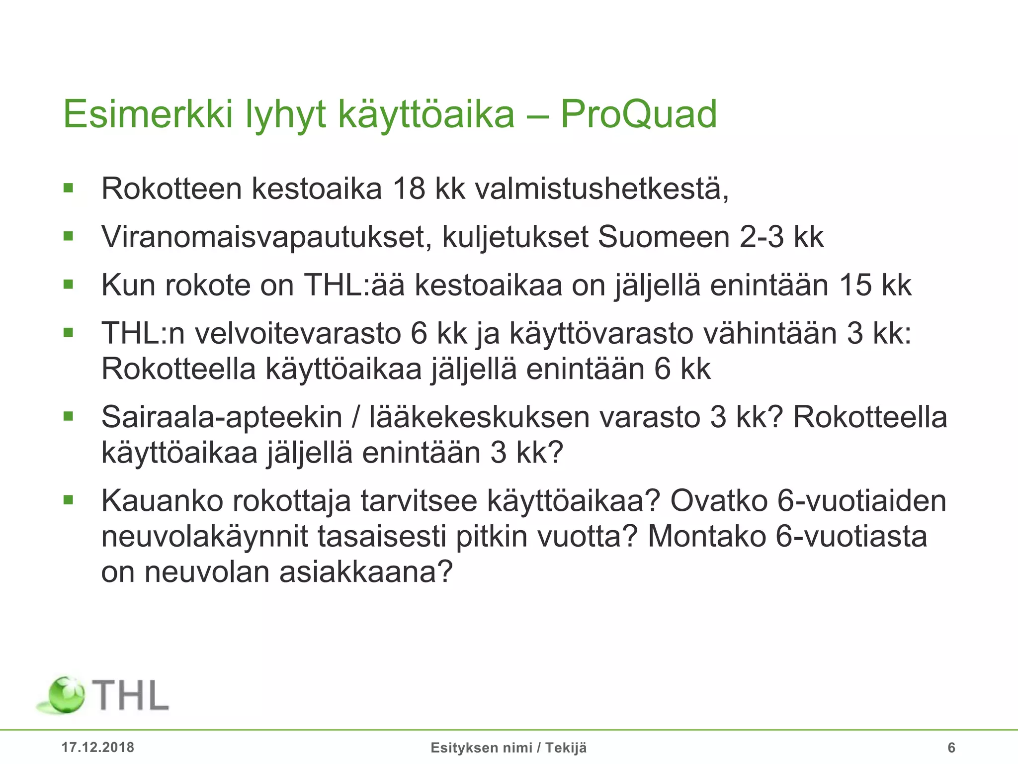 Rokotteiden jakelu ja varastojen hallinta | PDF