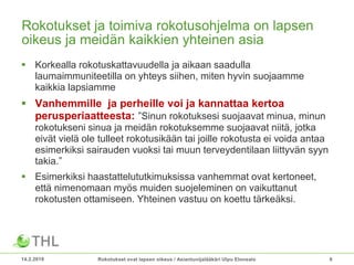 Rokotukset ovat lapsen oikeus | PDF