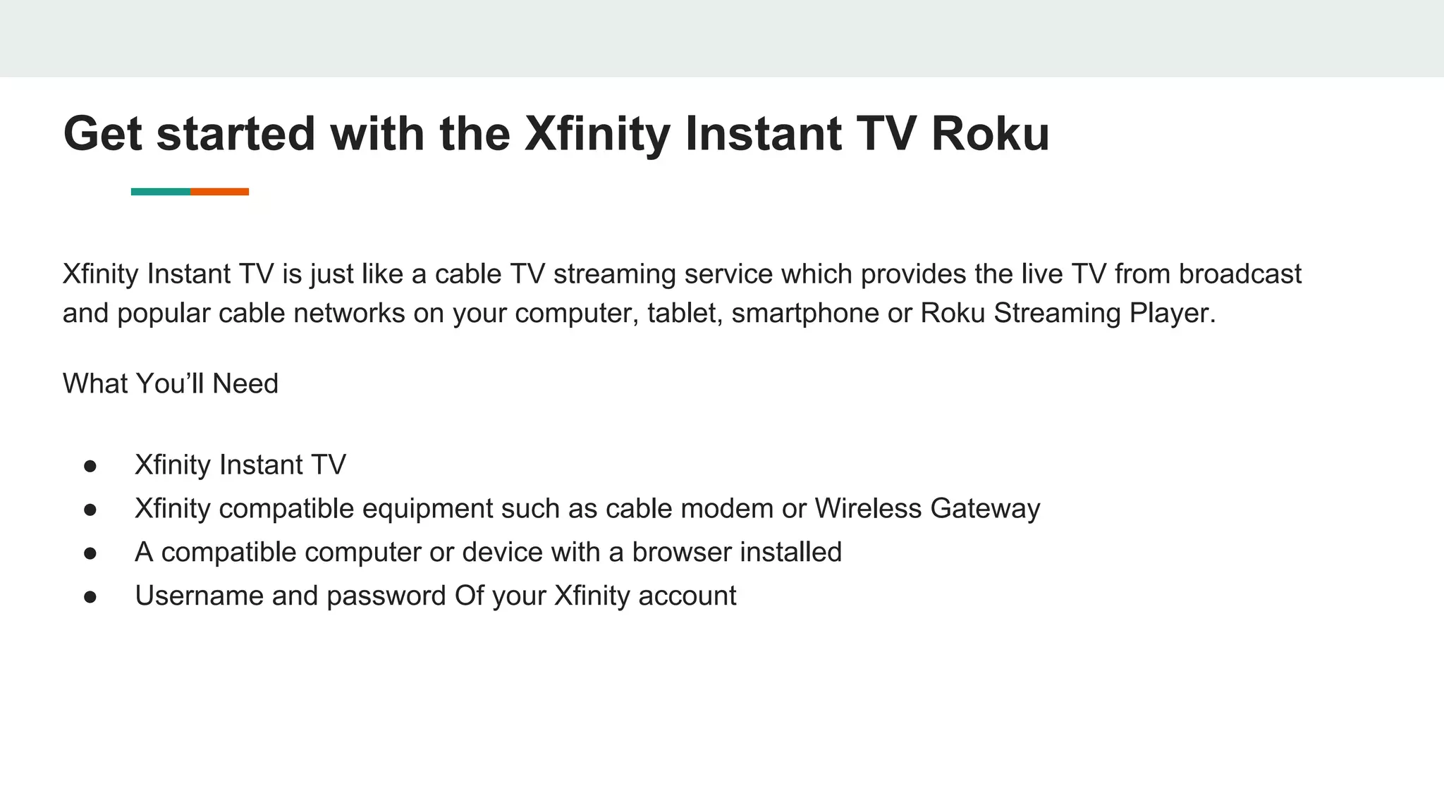 Roku Xfinity App | PDF
