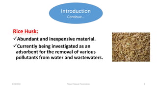 Reduction of Chloride Using Rice Husk Absorbents & Iron Substances | PPT