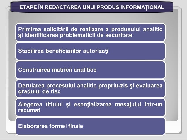 Rolul analizei in informarea factorului decizional