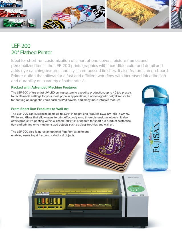 Roland LEF-200 Benchtop UV Flatbed Large Format Printers - PrintFinish ...