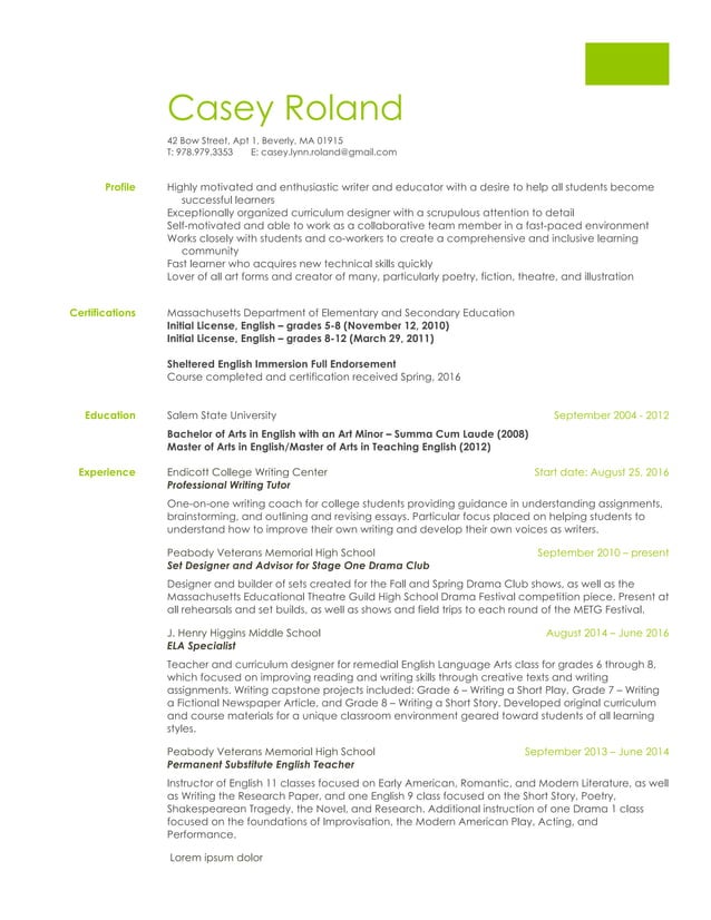 Casey Roland - Resume | PDF