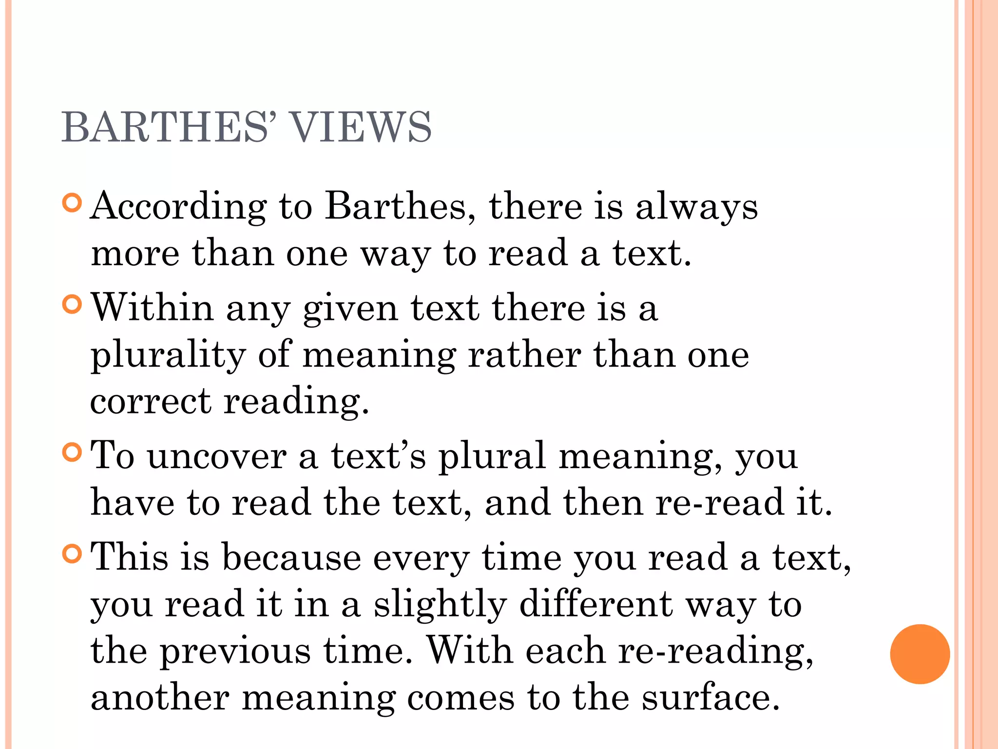 Roland barthes. | PPT